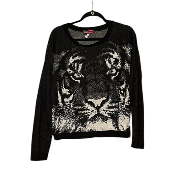 Say What? | Sweaters | Vintage Tiger Sweater | Poshmark